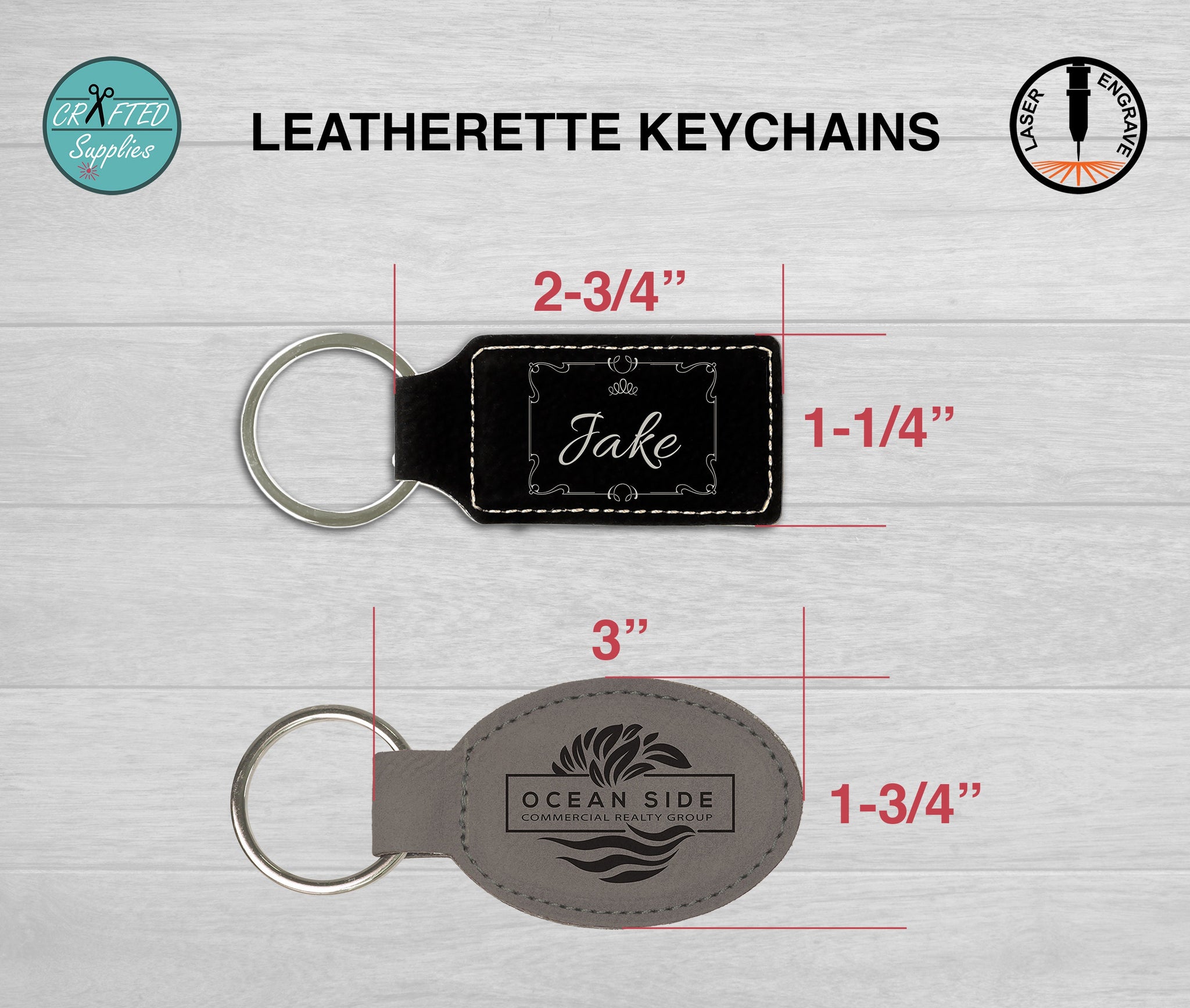 Leatherette Keychain, Glowforge Laser Supplies – CraftedSupplies