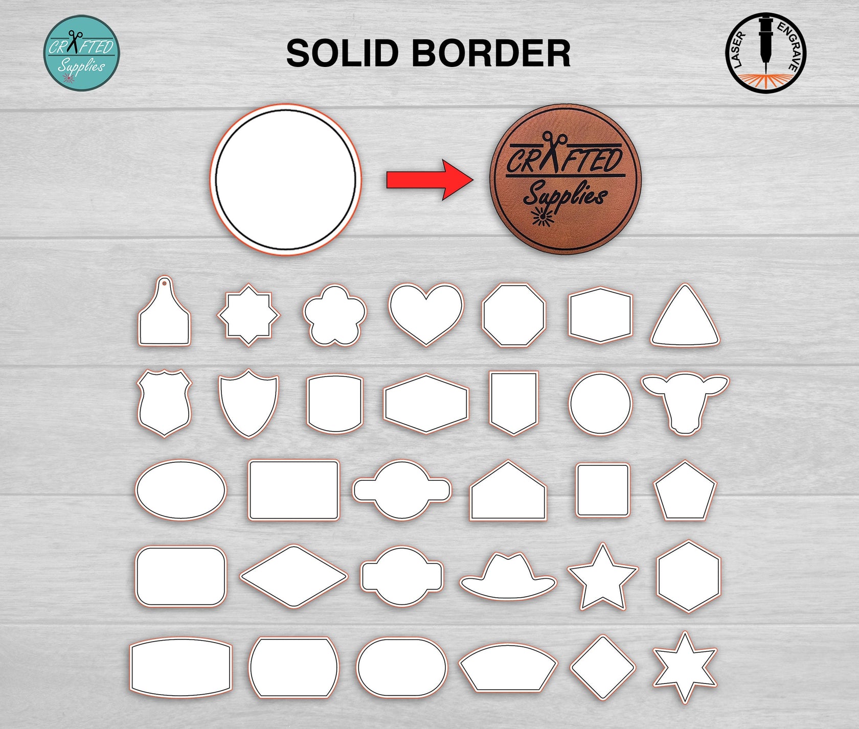Hat Patch SVG Bundle for Leatherette and Leather. Laser Cut File ...